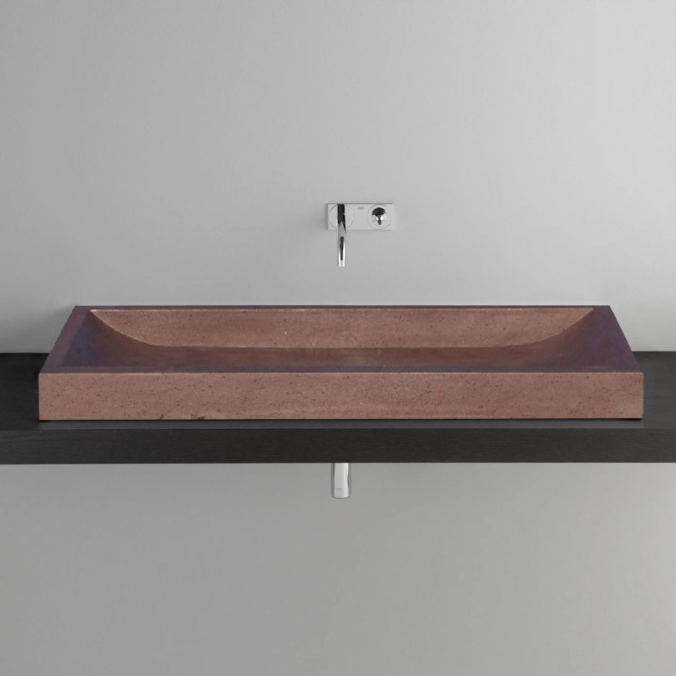 Noce Travertine Rectangular Above Vanity Bathroom Sink Honed (W)16" (L ...