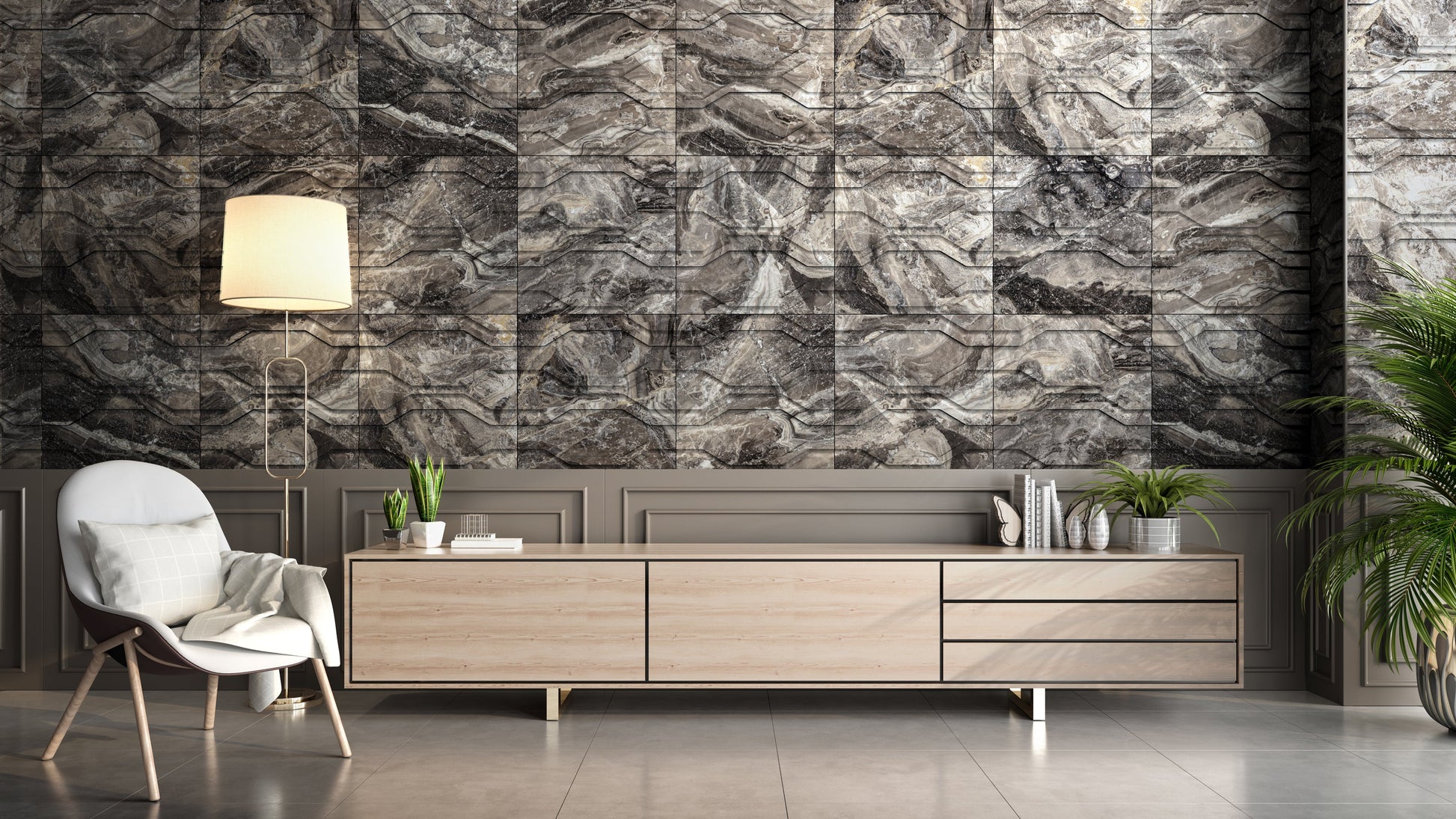 Silver Fantasy Marble Field Dimensional Stone COVE Wall Tile - Livfloo ...
