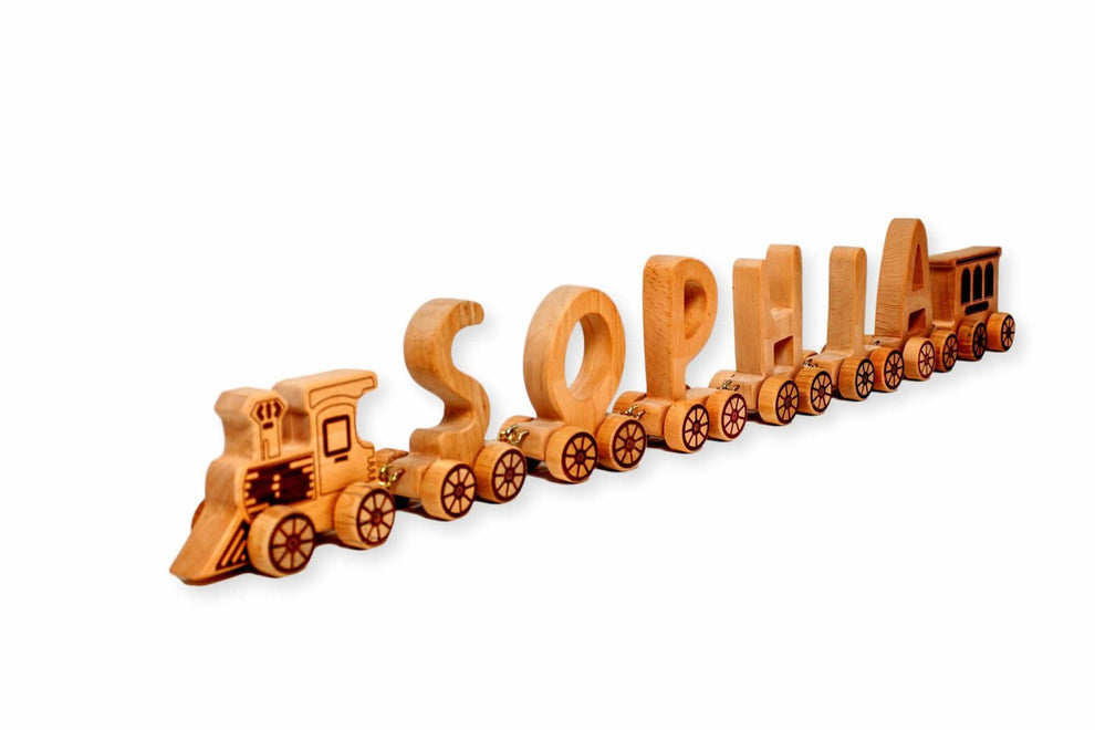 Wooden Letter Train Puzzle for Kids – Maison de Kristine